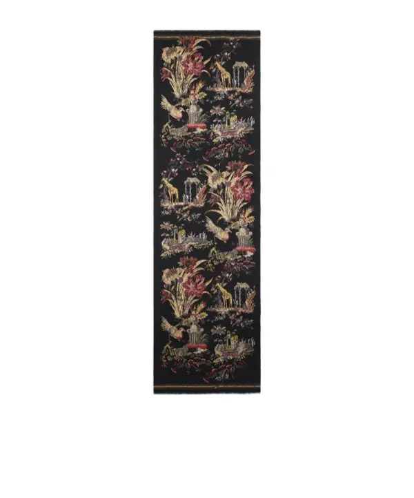 Etro Floral Printed Scarf - Black