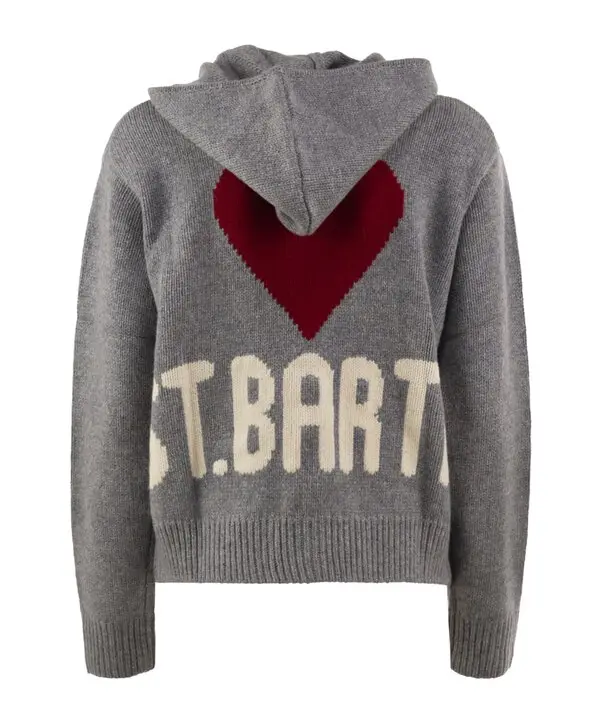 MC2 SAINT BARTH Intarsia Zip Hooded Hoodie