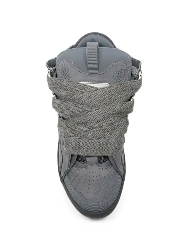 LANVIN Wavy-edge Lace Low-top Sneakers