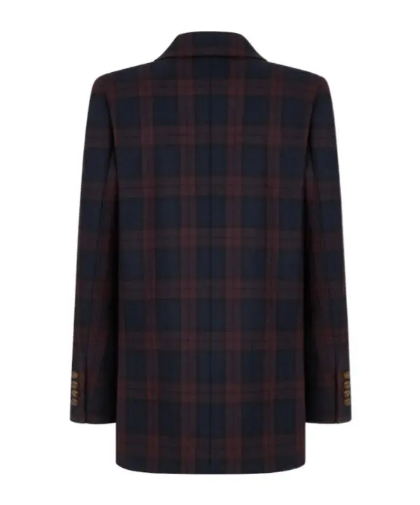BLAZÉ MILANO Everynight Checked Double-breasted Blazer