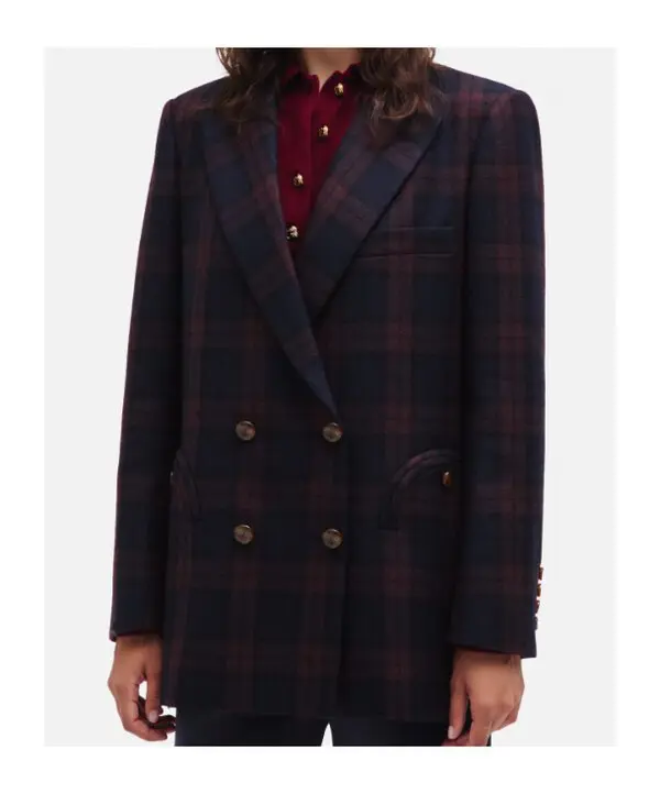 BLAZÉ MILANO Everynight Checked Double-breasted Blazer