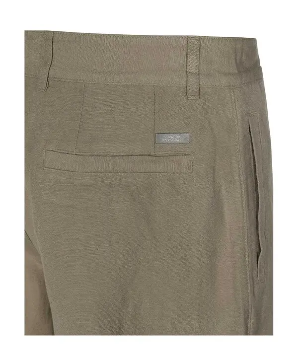 Armani Exchange Straight-leg Linen Bermuda Shorts