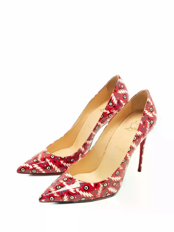 CHRISTIAN LOUBOUTIN Kate Leather Heeled Pumps - Red