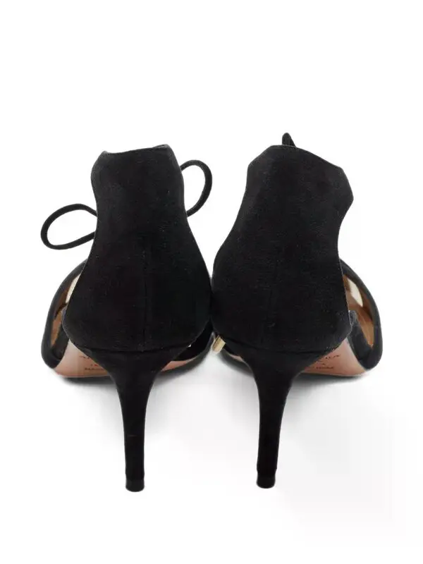 AQUAZZURA Mesh Ankle-tie Pumps
