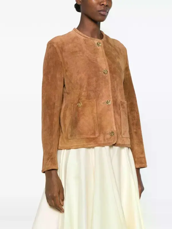 ARMA Button-up Suede Jacket