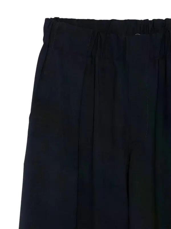 LANEUS Pleated Elasticated-waist Trousers