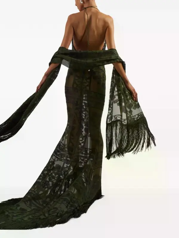 TALLER MARMO Ming Fringed Devoré Stole