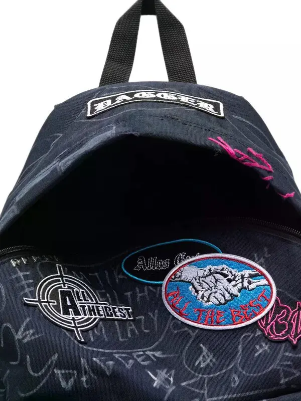 DAGGER X Eastpak Patch-detail Graffiti-print Backpack