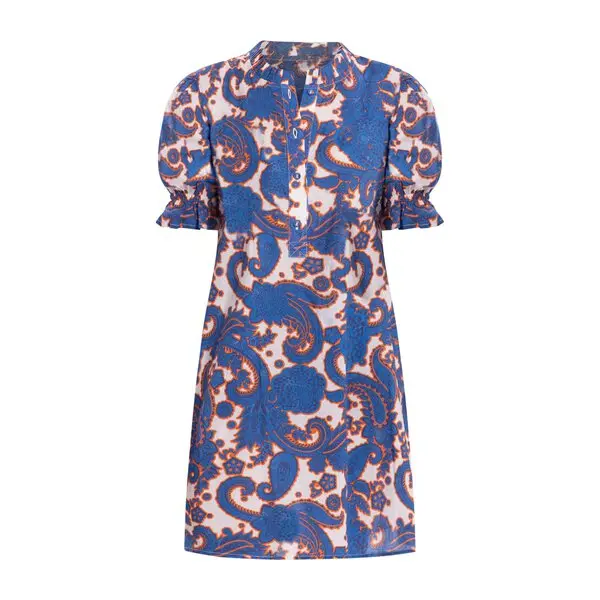 BINDU Lourdes Dress In Cobalt - Blue