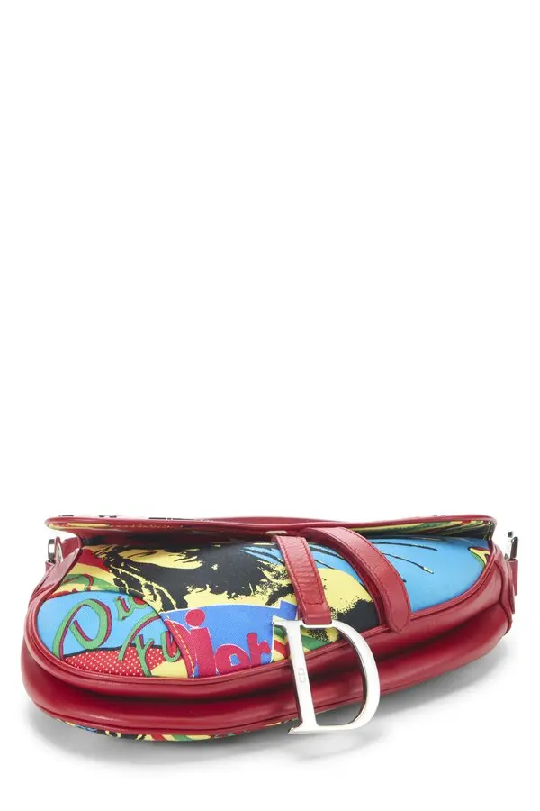 Dior Multicolor Rasta Mania Saddle Bag