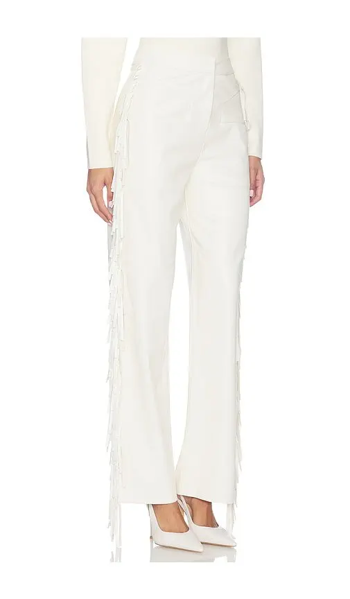 SELMACILEK Fringe Pant In White