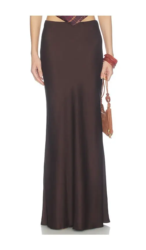 Rococo Sand Maxi Skirt In Chocolate - Brown