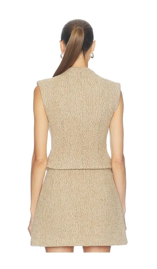 Oddmuse Wool Mix Tweed Sleeveless Top