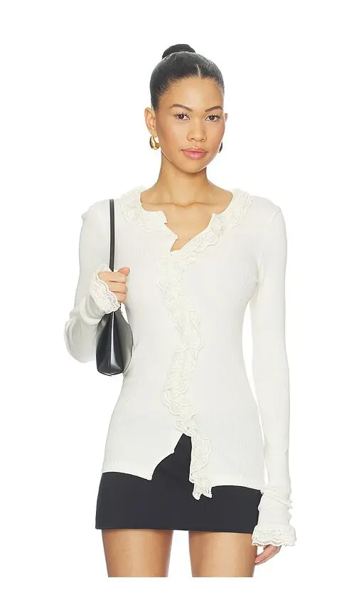 OPERASPORT Cecilia Seamless Cardigan In Neutral - Pristine