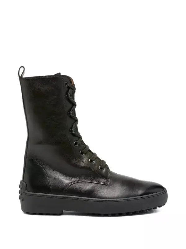 TOD'S Lace-up Leather Ankle Boots