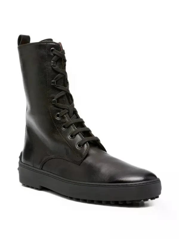 TOD'S Lace-up Leather Ankle Boots
