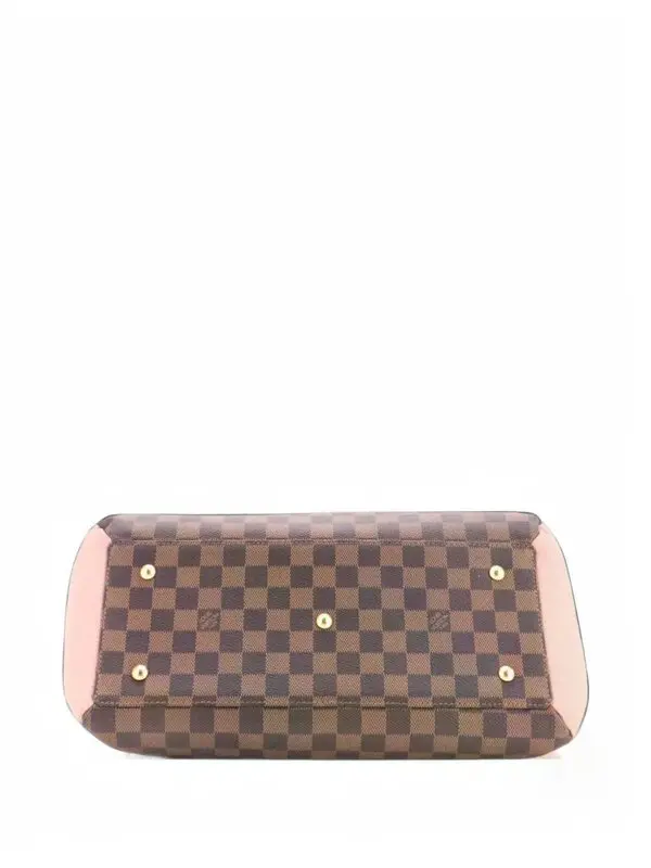 LOUIS VUITTON Normandy Handbag Damier And Leather Satchel