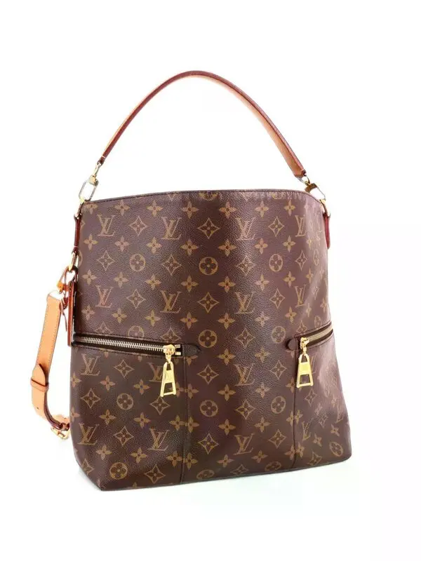 LOUIS VUITTON Melie Handbag Monogram Canvas Hobo Bag - Brown
