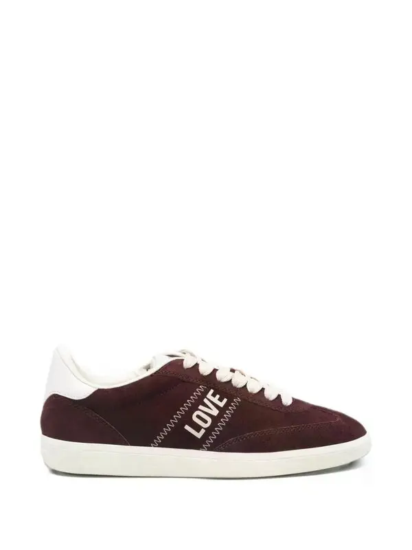 Moschino Logo-print Suede Sneakers