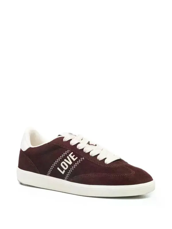 Moschino Logo-print Suede Sneakers