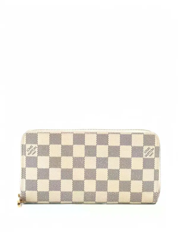 LOUIS VUITTON Zippy Wallet Damier Small Wallets - White