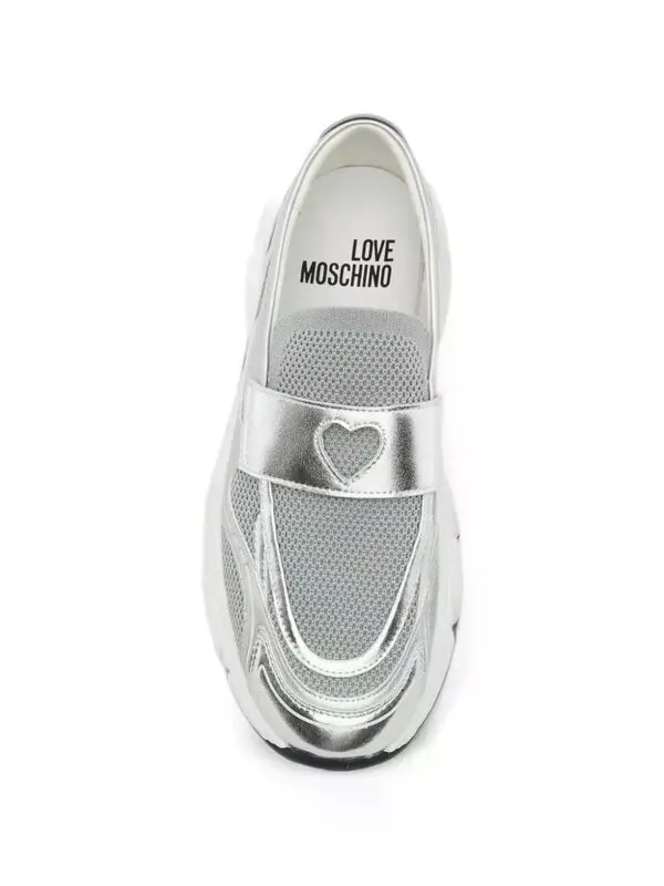 Moschino Stardust60 Heart-motif Metallic Sneakers