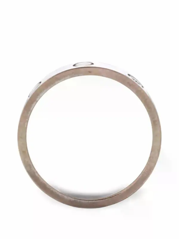 Cartier Love Wedding Band 1 Diamond 18k White Gold With Diamond Ring