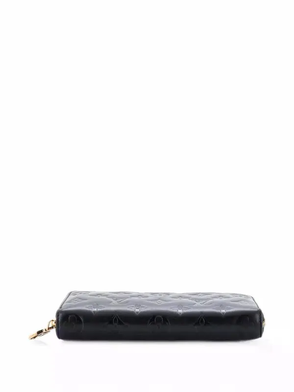 LOUIS VUITTON Coussin Zippy Wallet Monogram Embossed Lambskin Small Wallets