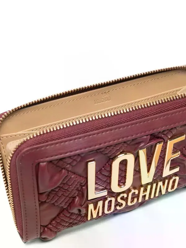 Moschino Logo-plaque Quilted Wallet