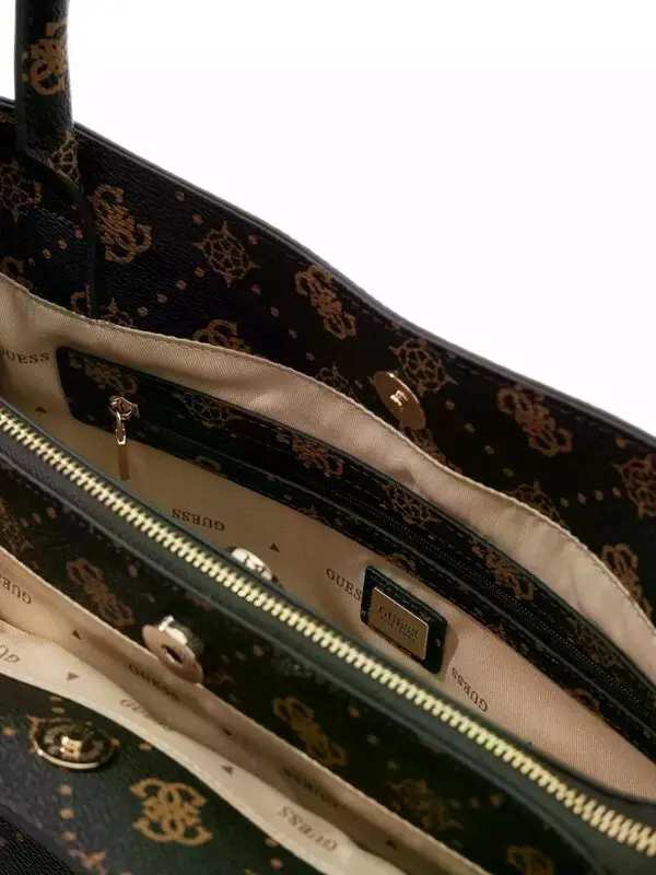 Guess Emelie Logo Girlfriend Carryall Brown Bag