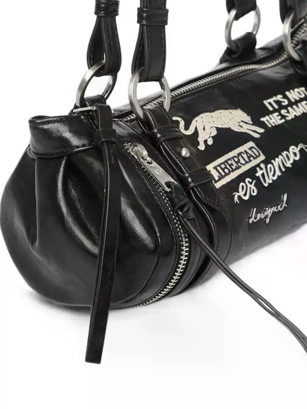 Desigual Medium Embroidered Zip-detail Tote Bag