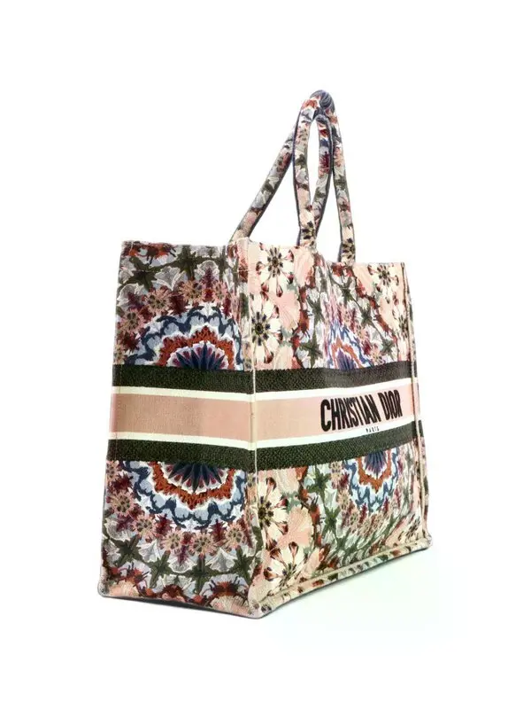 Dior Book Kaleidiorscopic Canvas Large Tote Bag - Multicolour