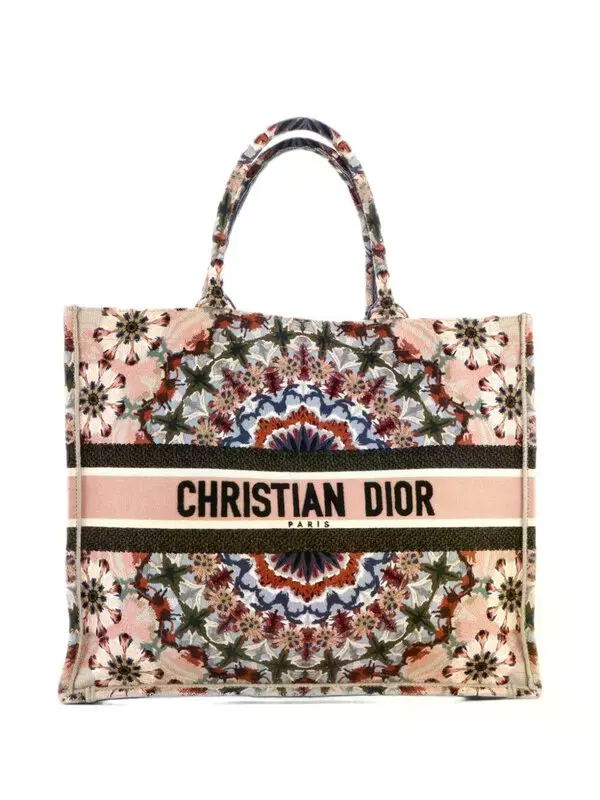 Dior Book Kaleidiorscopic Canvas Large Tote Bag - Multicolour