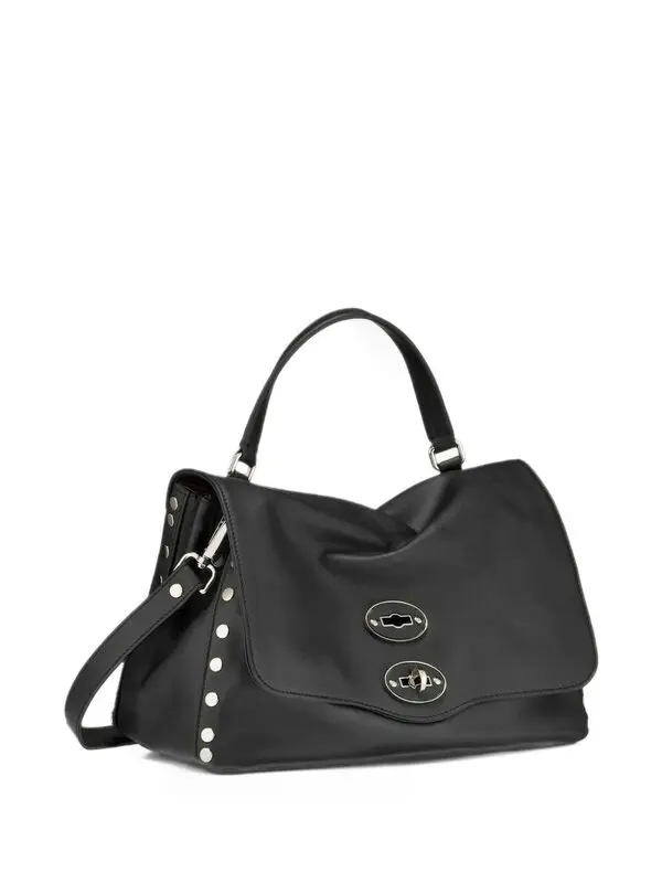 ZANELLATO Small Postina® Saeta Bovine Leather Tote Bag - Black