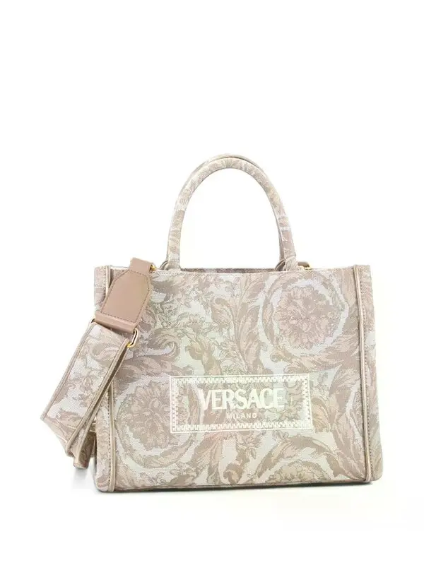 Versace Athena Convertible Barocco Jacquard Small Tote Bag