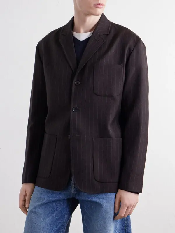 Nn07 Joe 10078 Pinstriped Wool-twill Suit Jacket