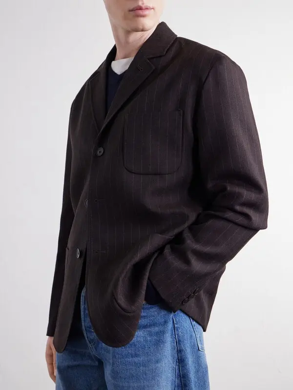Nn07 Joe 10078 Pinstriped Wool-twill Suit Jacket