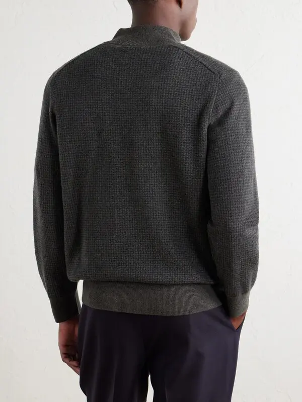 N.peal Houndstooth Cashmere Sweater