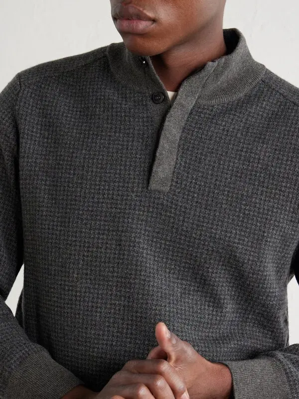 N.peal Houndstooth Cashmere Sweater