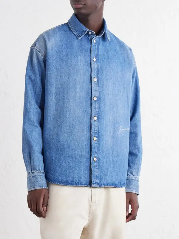 Jacquemus Logo-printed Denim Shirt