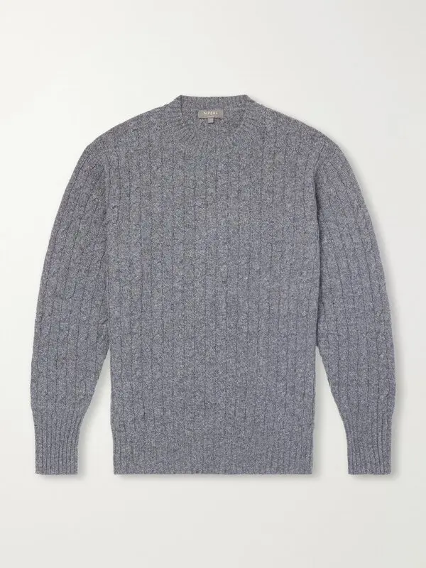 N.peal Thames Cable-knit Cashmere Sweater - Gray