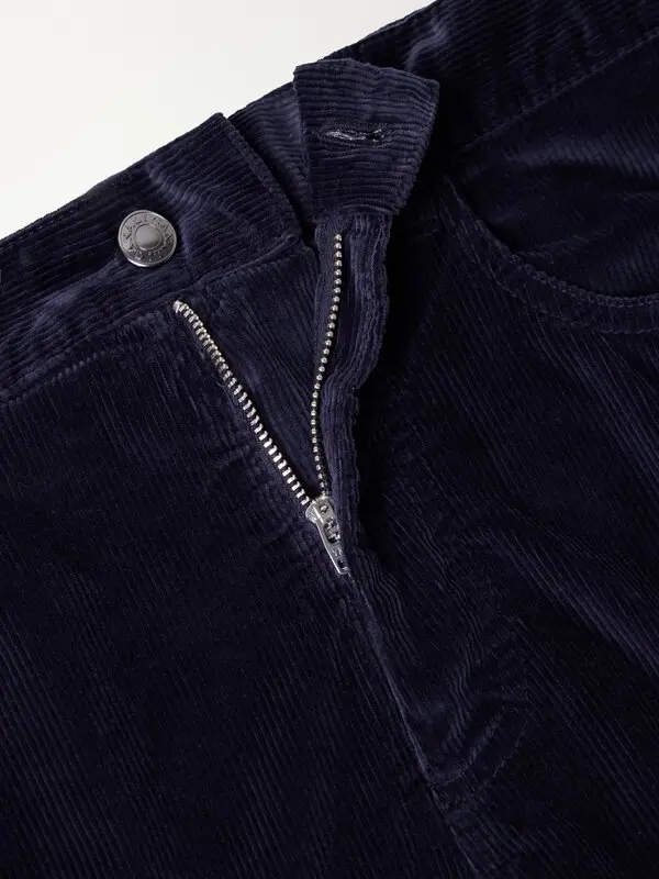 Canali Tapered Cotton-blend Corduroy Trousers