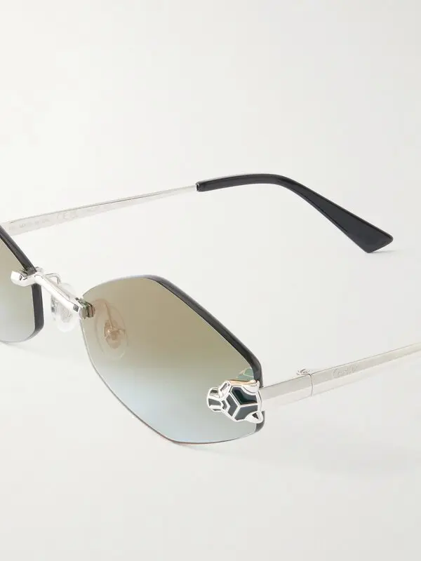 Cartier Panthère Classic Round-frame -tone Sunglasses