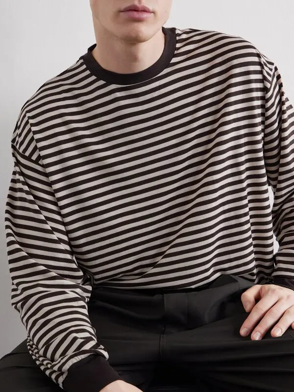 KAPTAIN SUNSHINE Striped Wool-jersey T-shirt