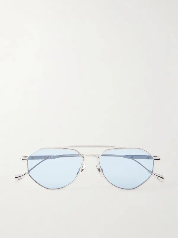 CUTLER AND GROSS The Great Frog Lynott Aviator-style -tone Titanium Sunglasses - Silver
