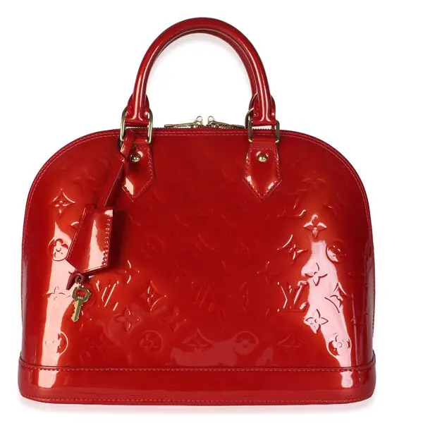 LOUIS VUITTON Pomme Damour Monogram Vernis Alma Pm - Red
