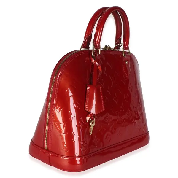 LOUIS VUITTON Pomme Damour Monogram Vernis Alma Pm - Red