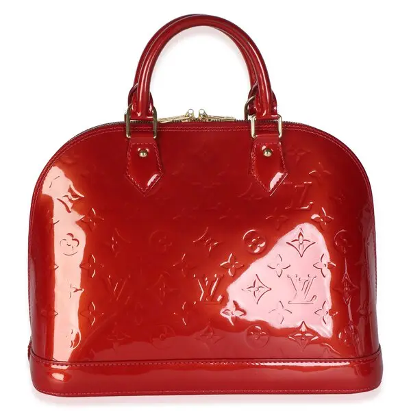 LOUIS VUITTON Pomme Damour Monogram Vernis Alma Pm - Red