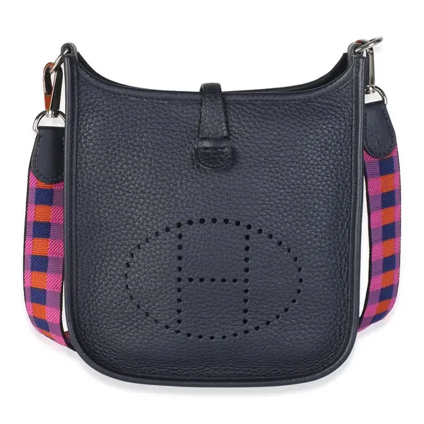 Hermès Bleu Nuit Clemence Bleu Saphir Anemone Maxi Quadrille Evelyne Tpm 16 - Blue