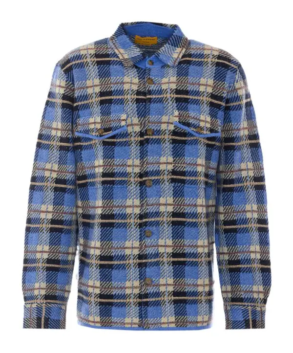 Guest In Residence Checked Button-up Shirt - Blue